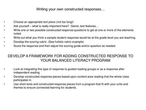 PPT Constructed Response PowerPoint Presentation ID