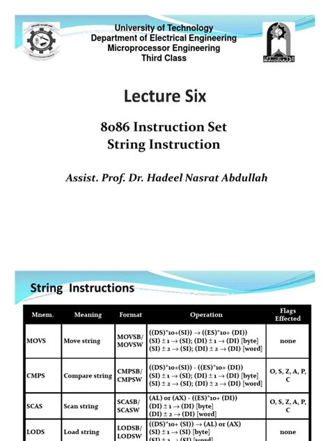 Lecture 7 Third Microprocessor C 1 Pdf String Computer Science Digital Electronics
