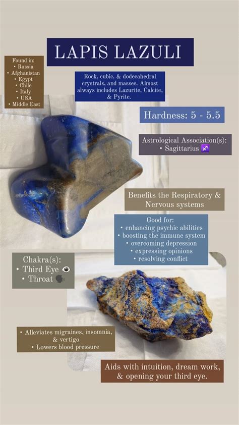 Lapis Lazuli Properties ️ Crystal Healing Chart Crystals Healing