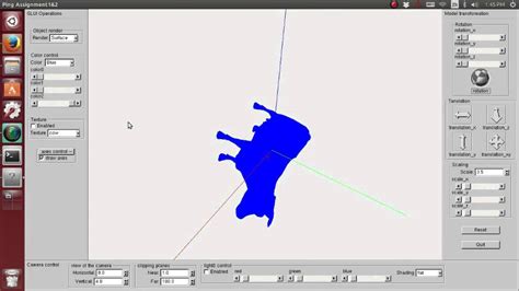 Computer Graphics Project By Glut Glui Opengl Ubuntu C Cow Youtube