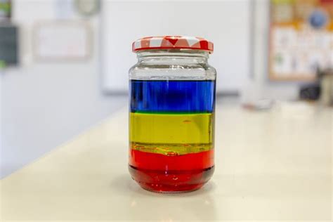 Make A Colorful Liquid Layers Density Column Density Column Science