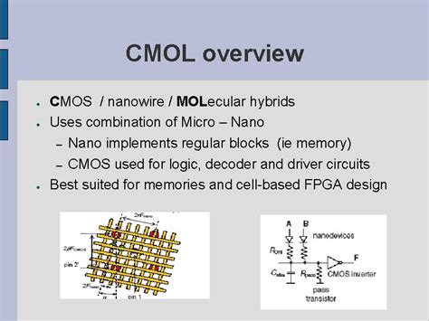 Cmol Overview Cmos Nanowire Molecular Hybrids Uses Combination