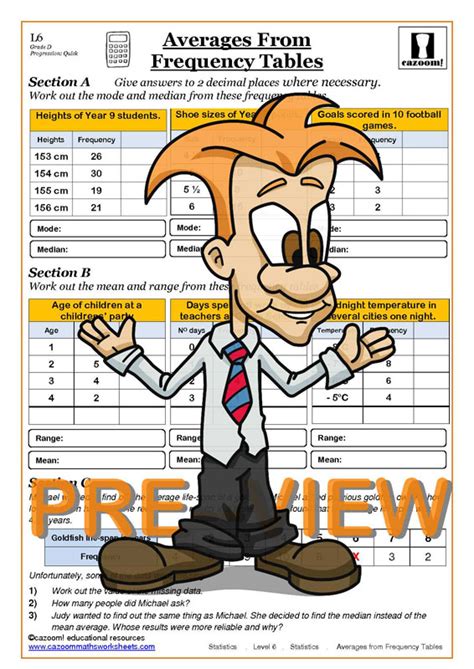 Mean Median And Mode Worksheets Cazoom Maths