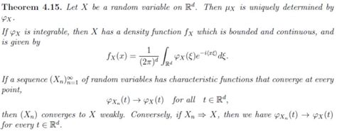 Probability Weak Convergence If And Only If Pointwise Convergence Of Characteristic Function