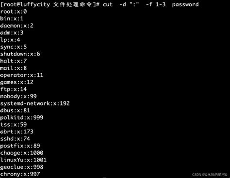 Linux操作 之内容切割命令cut linux 字符串切割后循环 CSDN博客