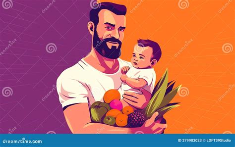 Generative Ai Successful Father Stock Illustration Illustration Of Success Laptop 279983023