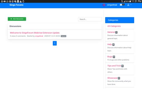 My Mobirise Forum Extension Update Still Under Development