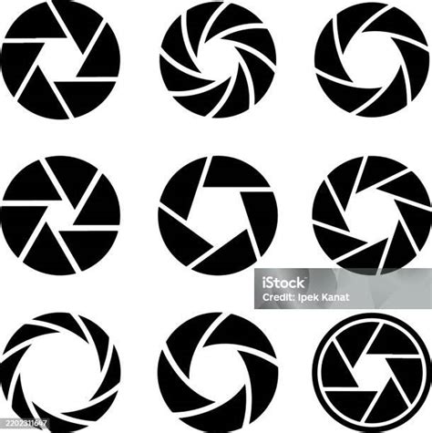 렌즈 블레이드 사진 카메라의 아이콘 세트입니다 얇은 선 아이콘 평면 벡터 그림 흰색 투명 배경에 격리 0명에 대한 스톡 벡터 아트 및 기타 이미지 Istock