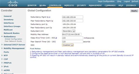 Cisco WLC High Availability Network Guy