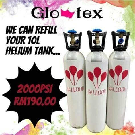 Refill 10l Helium Tank Refill Service Glowing Party House