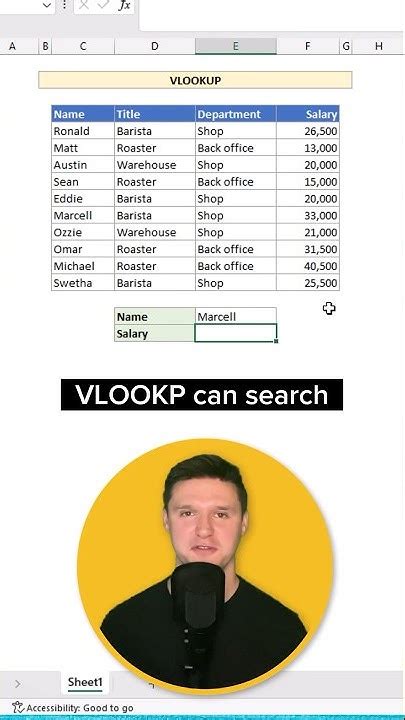 Excel Vlookup Explained In 60 Seconds Youtube