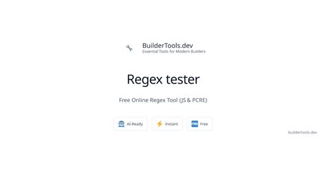 Regex Tester Free Online Regex Tool Buildertoolsdev