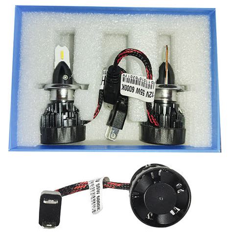 Цоколь H11 Комплект LED ламп Mi7 H11 6000K 12V 25W радиатор с ...