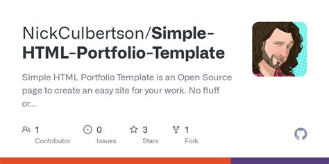 GitHub NickCulbertson Simple HTML Portfolio Template Simple HTML Portfolio Template Is An