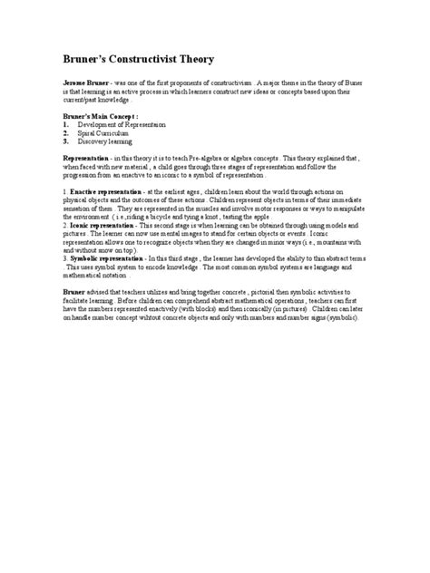 Bruners Theory Pdf Bruners Theory Pdf