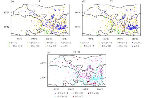 spatial distributions of errors and the difference in absolute error