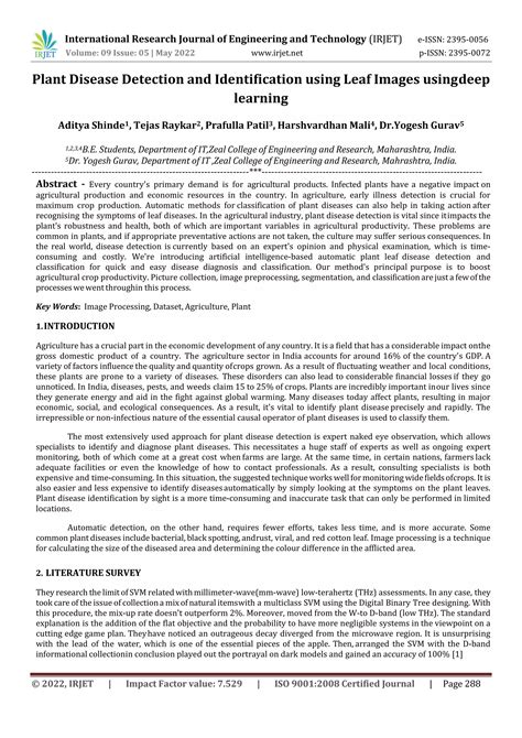 Plant Disease Detection And Identification Using Leaf Images Using Deep Learning Pdf