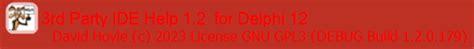 David Hoyle S Rd Party IDE Help In Delphi Delphi IDE And APIs Delphi PRAXiS En