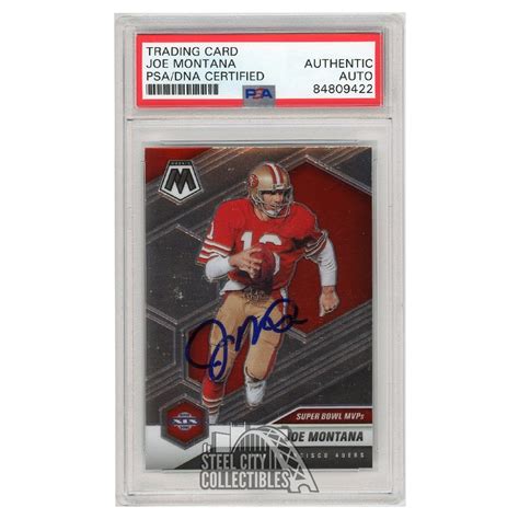 Joe Montana 2021 Panini Mosaic Super Bowl Mvps Xix Autograph Card 292
