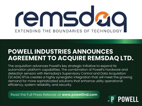 Powell 📢 Powell Is Excited To Share The News Of Our Acquisition Of Remsdaq Ltd A U K Based