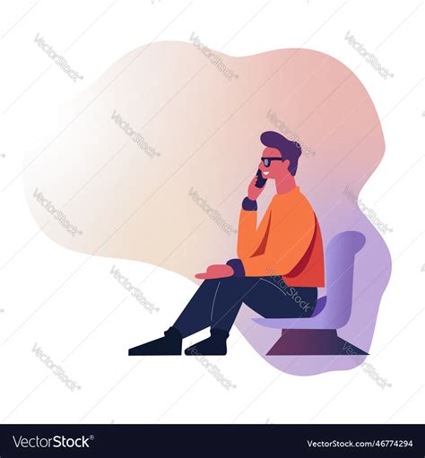 A Man Person Sits Royalty Free Vector Image VectorStock