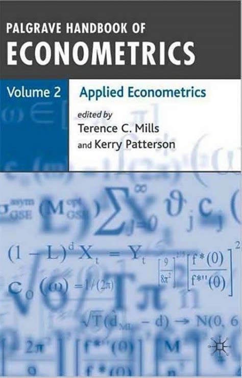 Palgrave Handbook Of Econometrics Applied Econometrics African History Books