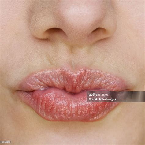 Closeup Of A Womans Pursed Lips ストックフォト Getty Images
