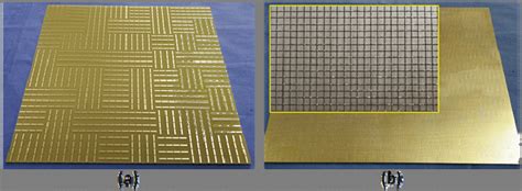 Photographs Of The Fabricated A Cut Wire And B Square Patch Array