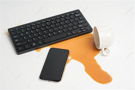 커피를 쏟은 데스크탑 사진 배경 데스크탑 장면 커피 엎지름 사무실 데스크탑 배경 일러스트 및 사진 무료 다운로드 Pngtree