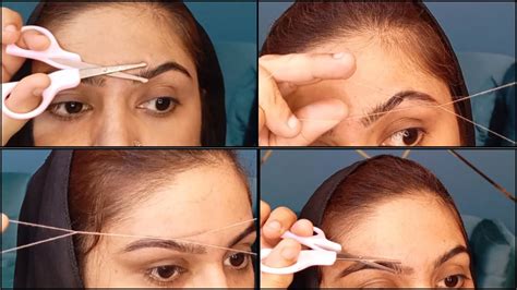 Step By Step Eyebrows Threading Tutorial How To Thread Your Eyebrows At Home Rida Asim Youtube