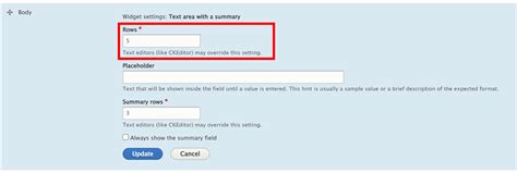 Ckeditor 5 Isnt Respecting Field Widgets Row Settings 3241295