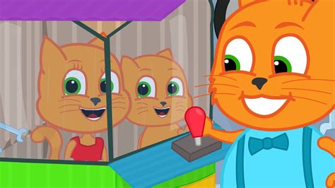 고양이 가족 한국어 수제 클로 크레인 어린이를 위한 만화 Youtube