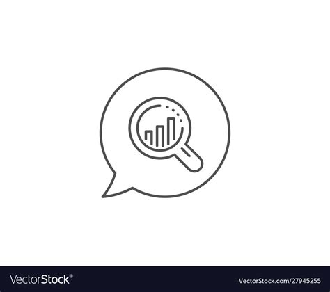 Seo Analysis Line Icon Web Targeting Chart Sign Vector Image