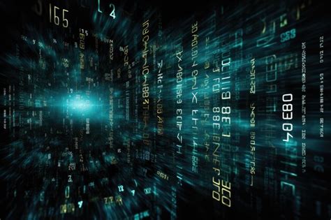 Premium Ai Image Digital Bits Of Information Computer Bits With A