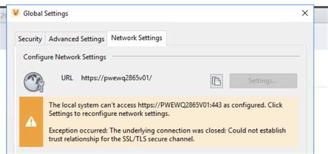 windows authentication failed with the data management server please