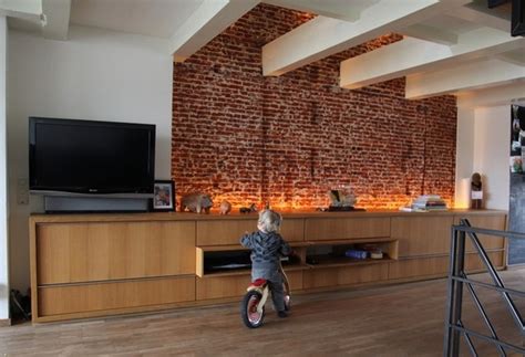 Exposed Brick Wall In Living Rooms Homes With Fantastic Atmosphere