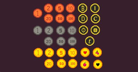 Pixelart Coins In 3d 3d Props Unity Asset Store