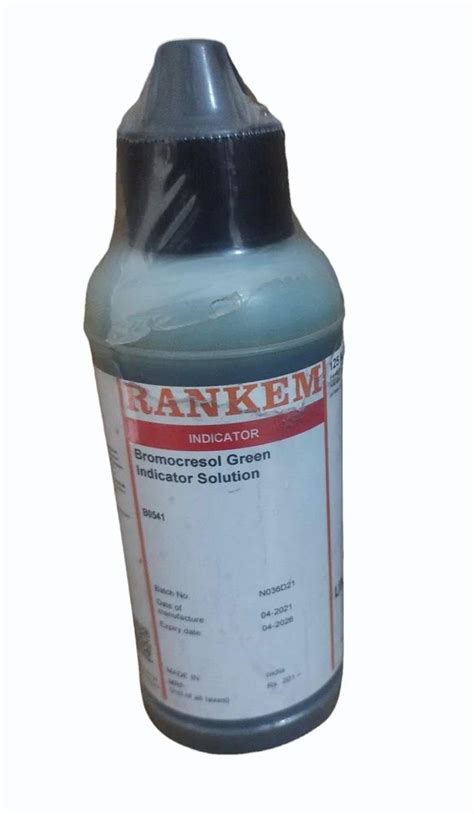 Rankem Indicator Bromocresol Indicator Solution Green At ₹ 100 Bottle C21h14br4o5s In Baddi