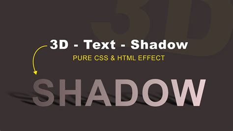 Create 3d Text Shadow Using Html Css How To Create 3d Text Shadow Using Of Css Html Youtube