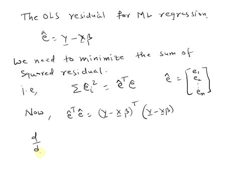 Solved Exercise 3 5 Let E Be The Ols Residual From Regression Of Y On X Find The Ols