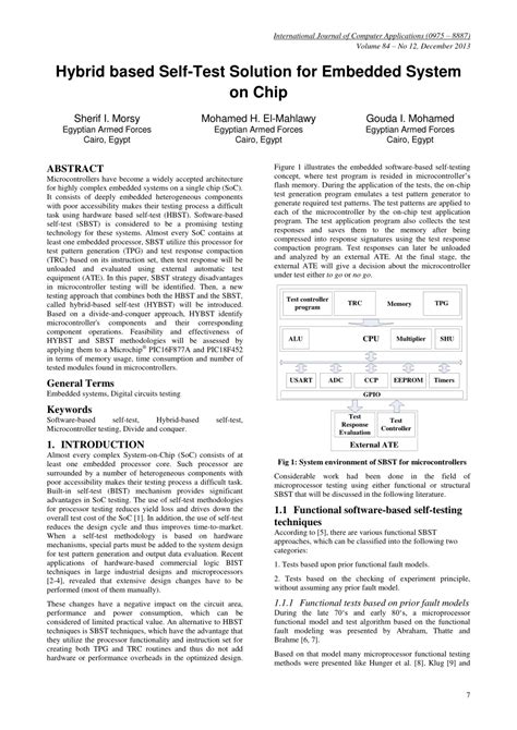 Pdf Hybrid Based Self Test Solution For Embedded System On Chip