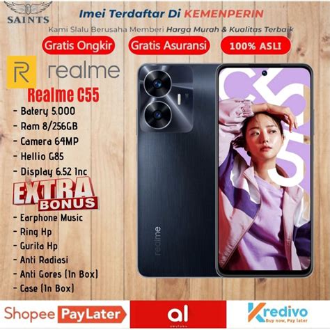 Jual Realme C55 NFC Ram 8GB Rom 256GB 8 256 6 128 Garansi Resmi Realme 1 Tahun Shopee Indonesia