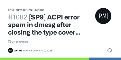 Sp9 Acpi Error Spam In Dmesg After Closing The Type Cover With The Device Plugged In · Issue