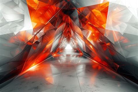 Premium Photo A Dynamic Abstract Geometric Art Piece Featuring Sharp Angular Lines