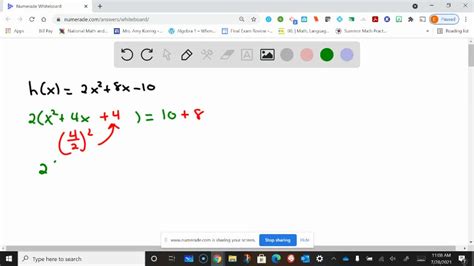 Solvedfor The Following Exercises Rewrite The Quadratic Functions In
