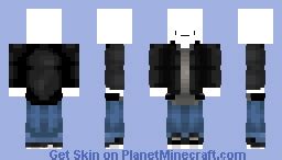 Template For A Person With A Black Leather Jacket Minecraft Skin