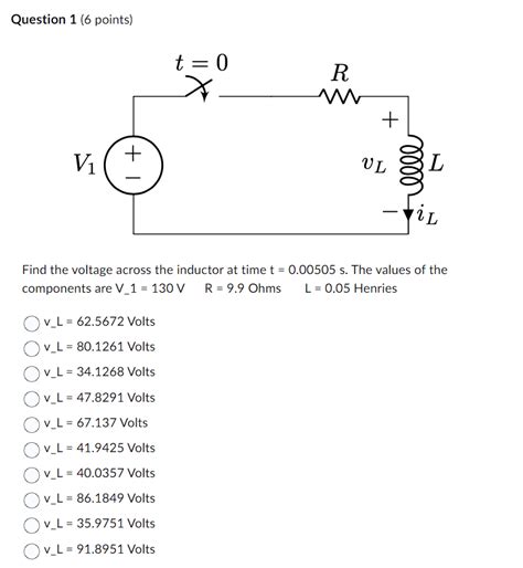 Solved Question Points Find The Voltage Across The Chegg Com