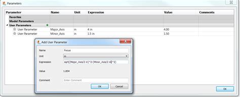 Invalid Expression In Parameter Modeler For Fusion