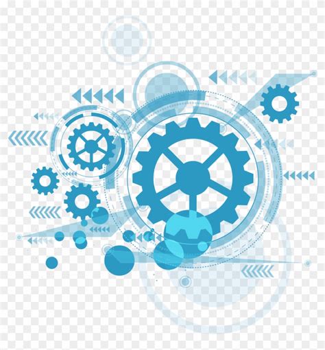 Vector Free Blue Technology Graphic Design Decorative Tech Technology Vector Png Transparent