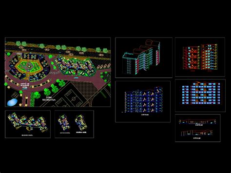 Conjunto Habitacional En Dwg 269 Mb Librería Cad